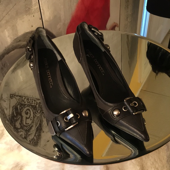 Jessica Bennett | Shoes | Jessica Bennett Black Leather Heel | Poshmark